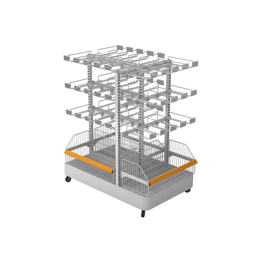 CHECK STANDMOD. 01COM GANCHOS E CESTOS - MVK - Gôndolas e Displays